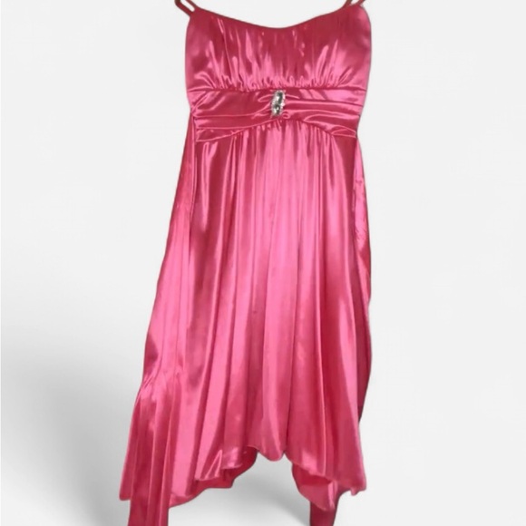 Ruby Rox | Dresses | Vintage Ruby Rox Pink Satin Mini Dress With Bow ...